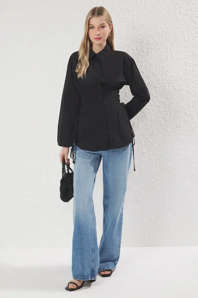 Trendyol Modest Ženska košulja Tctss25Tg00003, Crna