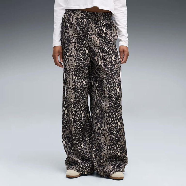 Puma Ženski donji deo trenerke Sport Animal Relaxed Aop Wide Leg Woven Pants, 694005-81, Šarene