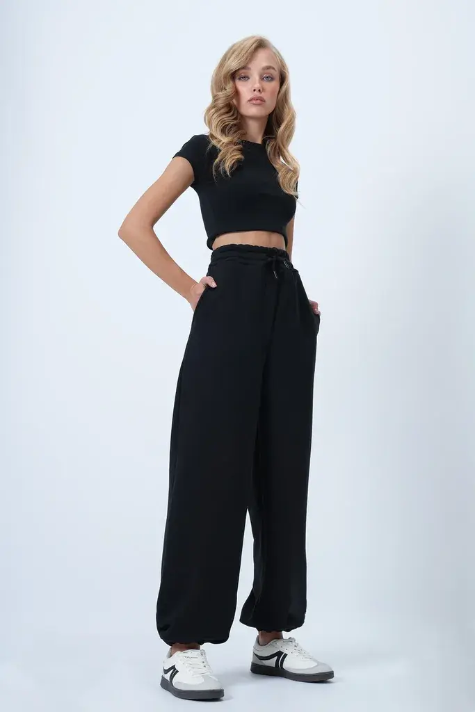 Trend Alacati Stili Ženske pantalone Alc-X14580, Crne