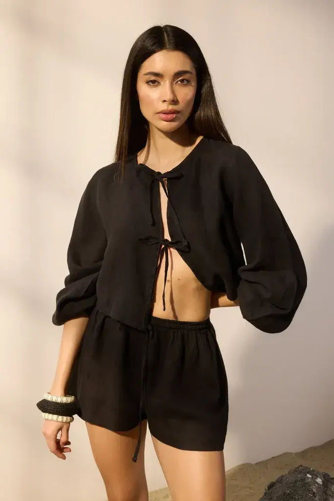 Trendyol Milla Ženski šorts Tbess25Sr00013, Crni