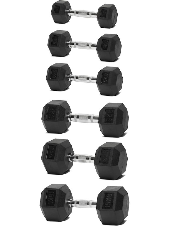 ORION Gumeni teg HEX Pro 12.5 kg crni