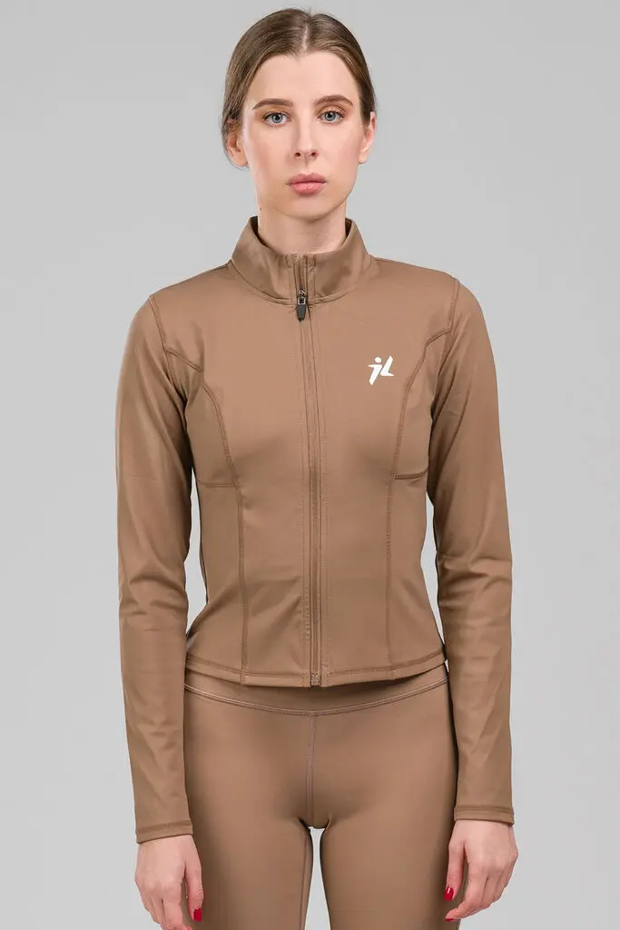 Tyro Ženska jaknica Yoga Zip, Smeđa