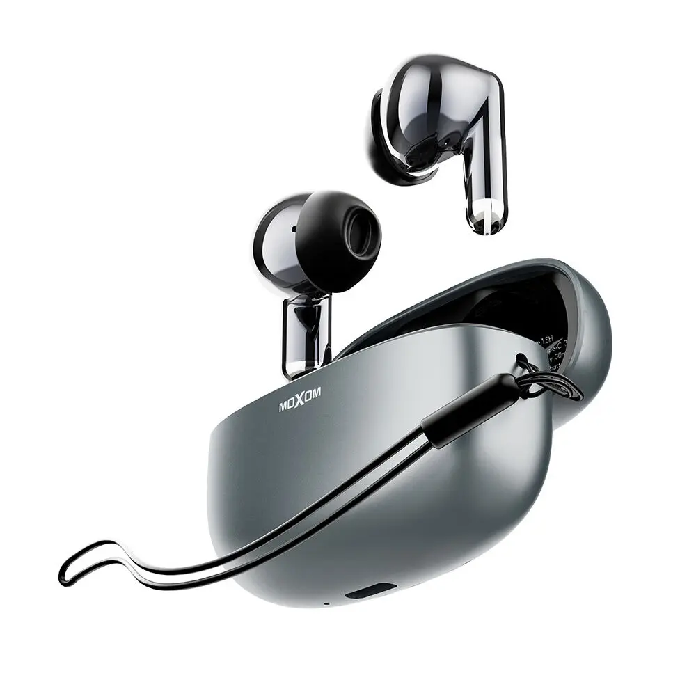 Moxom Bluetooth Slušalice MX‑TW78 AI Prevodilac, Srebrne