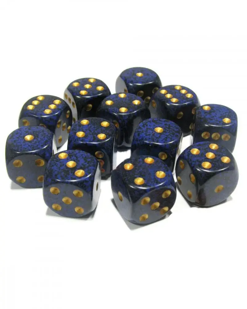 Kockice Chessek - Spekled - Golden Cobalt - Kockice Block 16Mm (12)