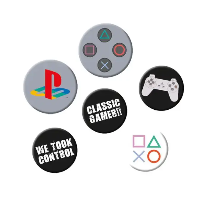 ABYstyle Set bedževa Playstation, 6 komada