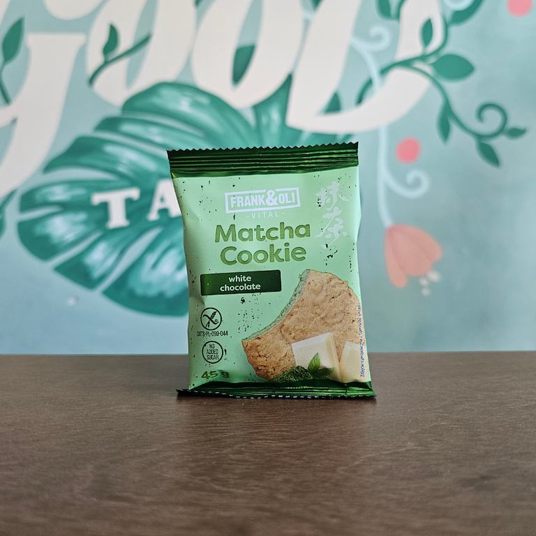 Frank & Oli – Matcha cookie – Bela čokolada 45g