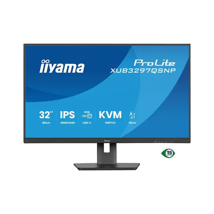 Iiyama Monitor XUB3297QSNP-B1, 31.5", IPS, 2560x1440px, 100Hz, 1ms, HDMI, DP, 4xUSB