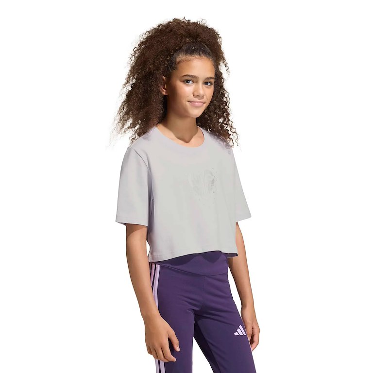 Adidas Majica za devojčice Jg Glam T KA2971, Kratki rukav, Svetlosiva