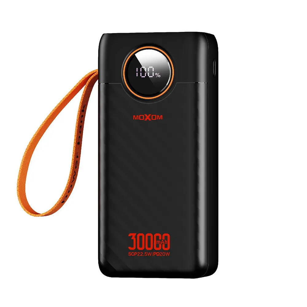 Moxom Power Bank MX‑PB167 PD20W + QC22.5W 30000mAh, Crni