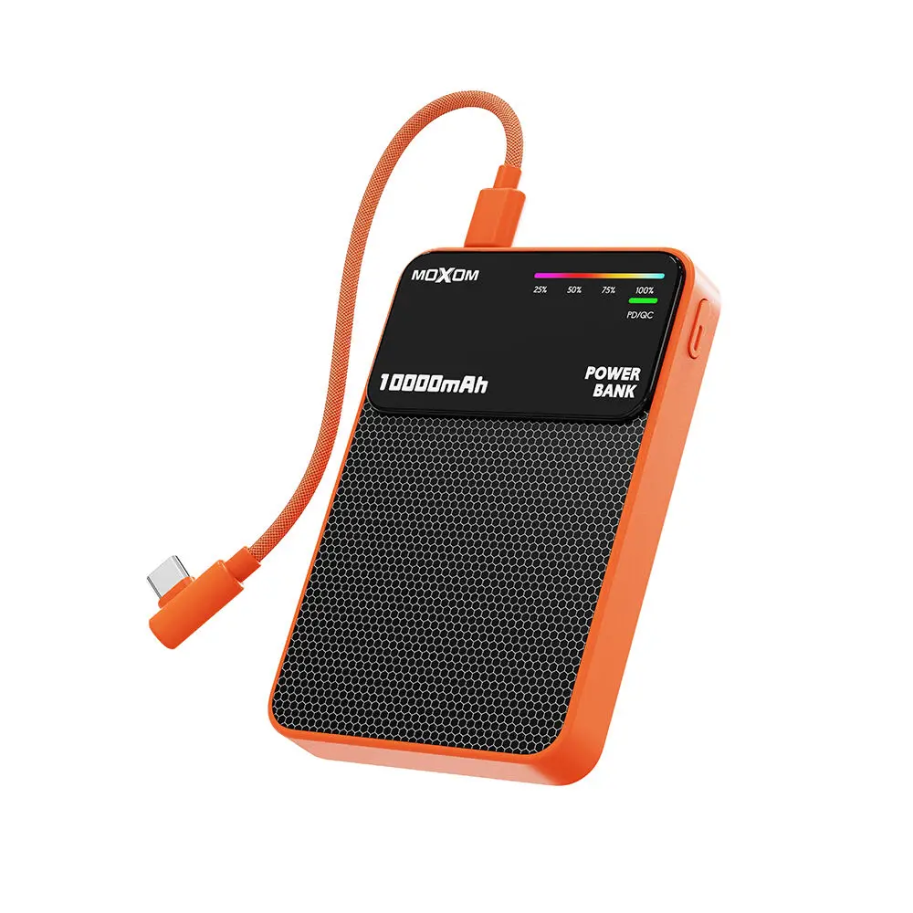 Moxom Power Bank MagSafe MX‑PB200 PD20W + 15W Wireless Type‑C to Type‑C 10000mAh, Narandžasti