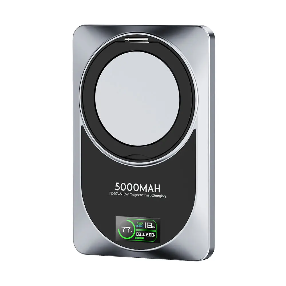 Moxom Power Bank Magsafe MX-PB182 360 Rotate PD20W+15W magnetic fast 5000mAh, Crni