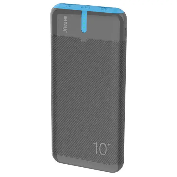 Xwave Power bank GoEnergy, 10000 mAh,2A, 2 xUSB,Tip-C, Sivo-plavi