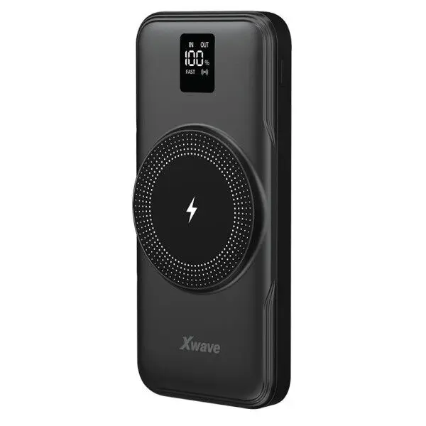 Xwave Power bank GoEnergy 10Wd, 10000 mAh, 20W, 15W, Wireless, Crni