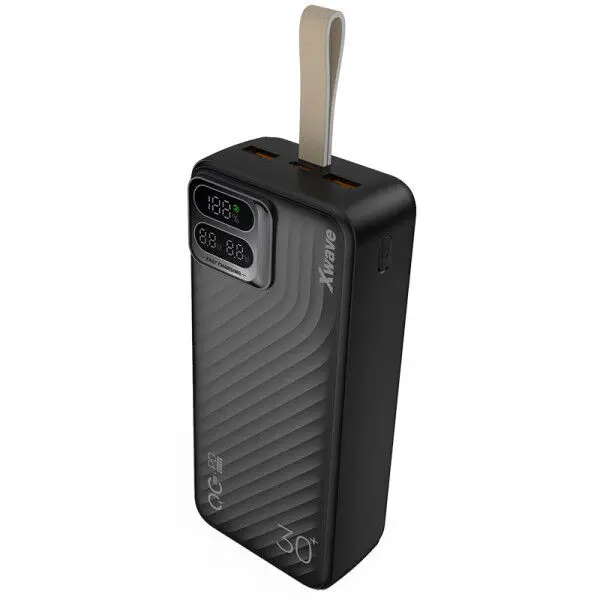 Xwave Power bank GoEnergy 30d-65, 30000 mAh, 65W, 3A, 2 xUSB, Tip-C, Crni