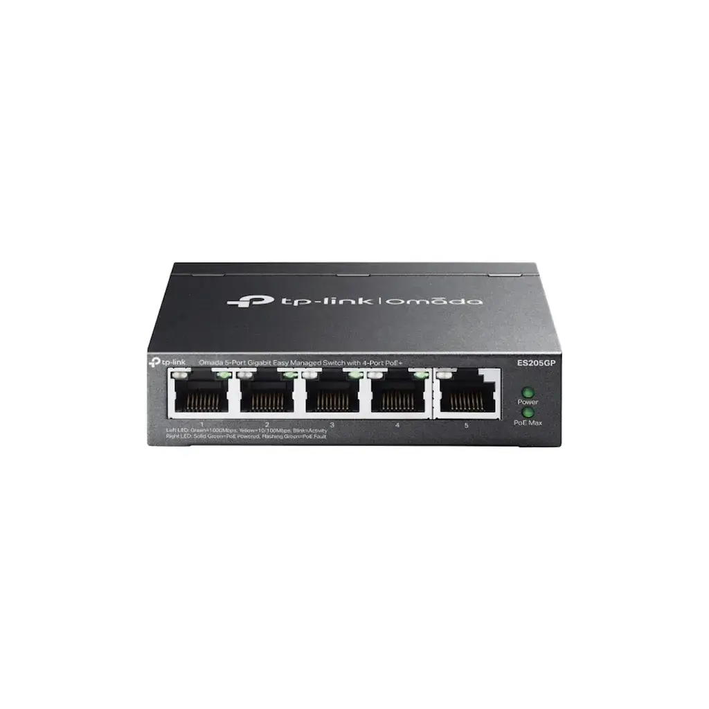TP-Link Gigabit Switch Switch Omada ES205GP, 5-portov, crni