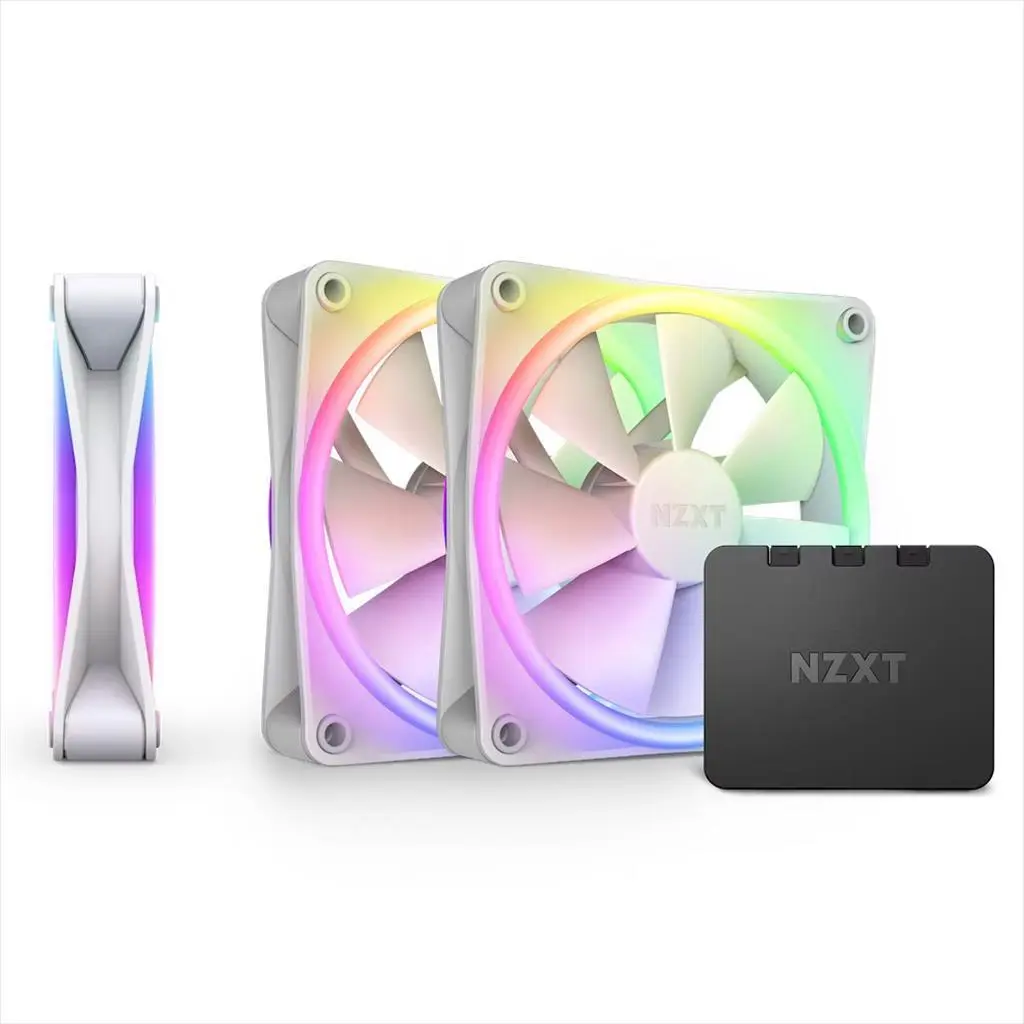 NZXT ventilator za kućište 120mm 3x F120 RGB Core Duo beli Pwm, statički pritisak, 1.800 obrtaјa u minuti