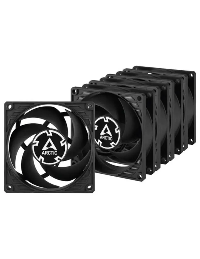 Arctic Set ventilatora P8 PWM PST, 5 komada, Crni