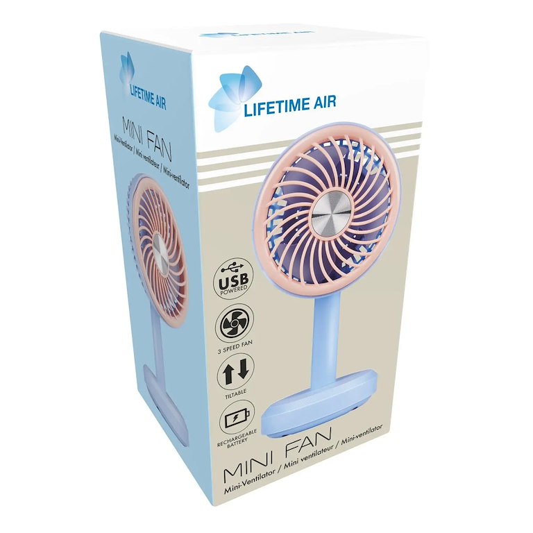 LIFETIME USB stoni ventilator sa punjivom baterijom 500 mAh - 3 brzine