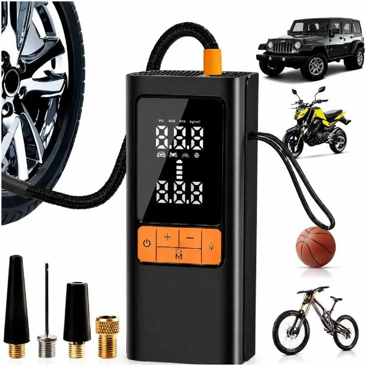SAL bežični automatski digitalni kompresor 3u1 sa LED lampom 6000 mAh 150 PSI