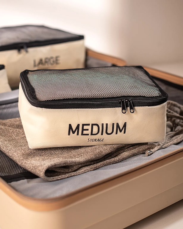 MADAME COCO Organizator za kofer, 30x20x10cm, Krem