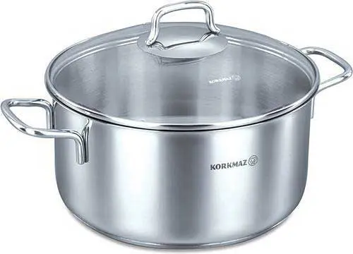 Korkmaz Perla INOX lonac sa staklenim poklopcem 5.5 lit. A1657