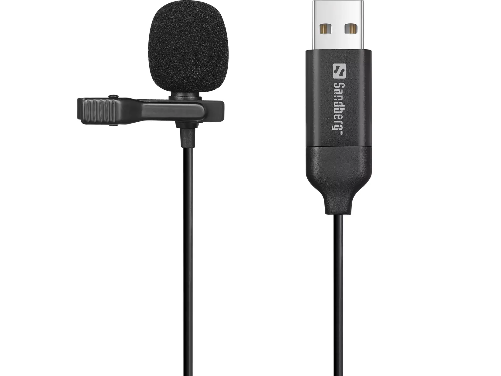 SANDBERG USB streamer mikrofon Clip 126-40 crne