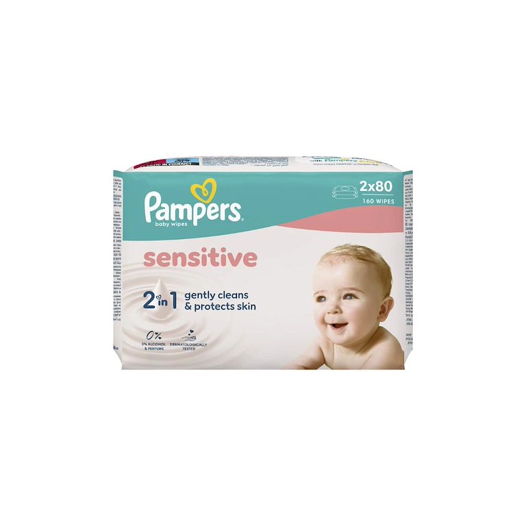 Pampers Vlažne Maramice Sensitive 2x80