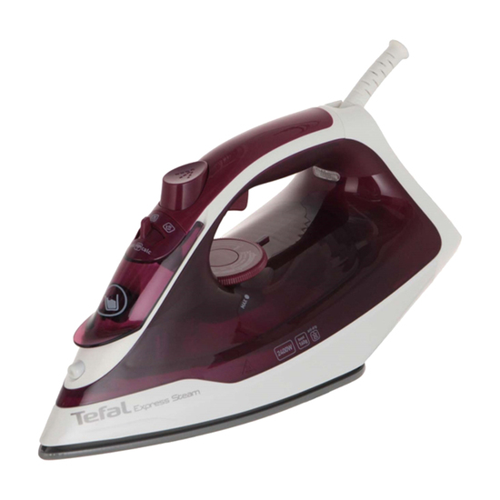 Pegla Tefal FV 2835, 2400 W, Udar pare: 160g / minut, Boja bordo/bela