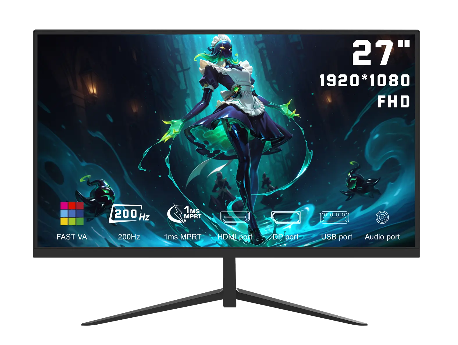 Gaming Monitor 200Hz 1ms 27" Quantum QA27FE FreeSync
