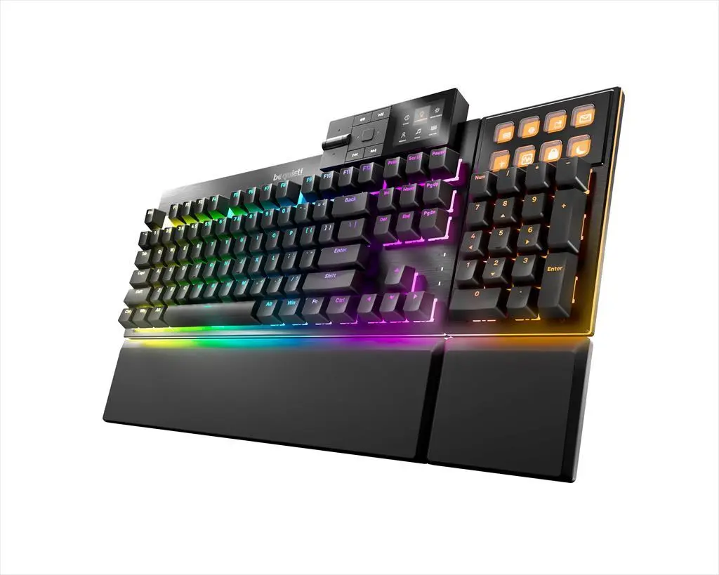 Be Quiet! Mehanička tastatura sa tamnim nosačem, tiha modularna linearna ARGB, crna BT001US