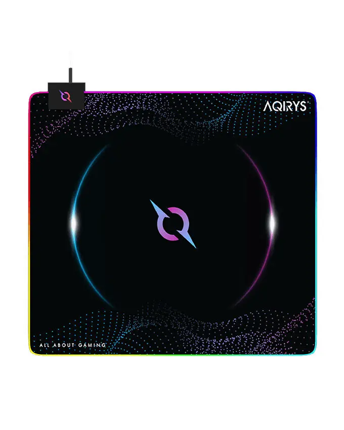 Aqirys Podloga za miš Eclipse Medium, RGB, Crna