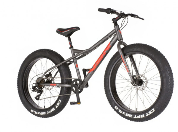VISITOR Bicikl fat bike 26 inch bigfoot sivo crveni