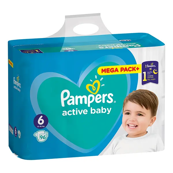 Pampers Pelene Active Baby 6, Monthly Box, 13-18 kg, 96/1