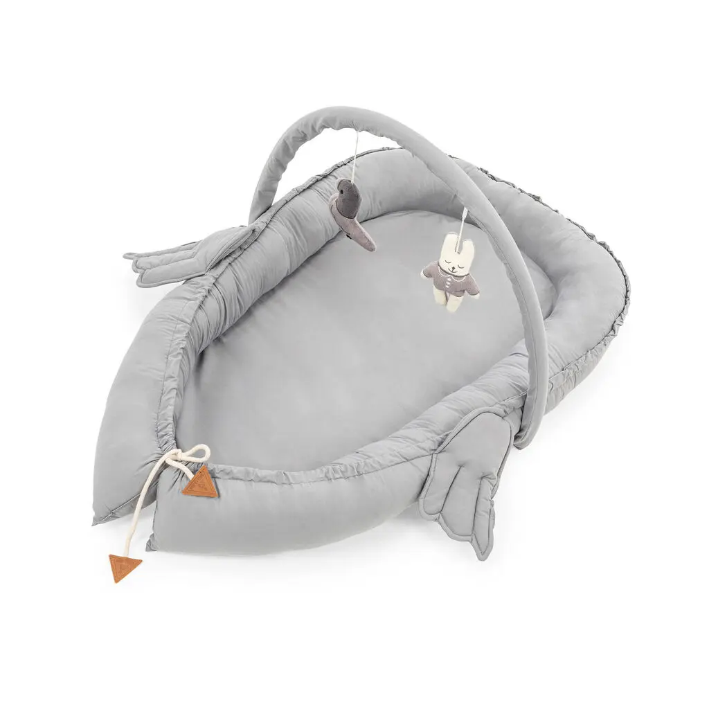 Aberto Design Gnezdo za bebe Babynest, Sivo