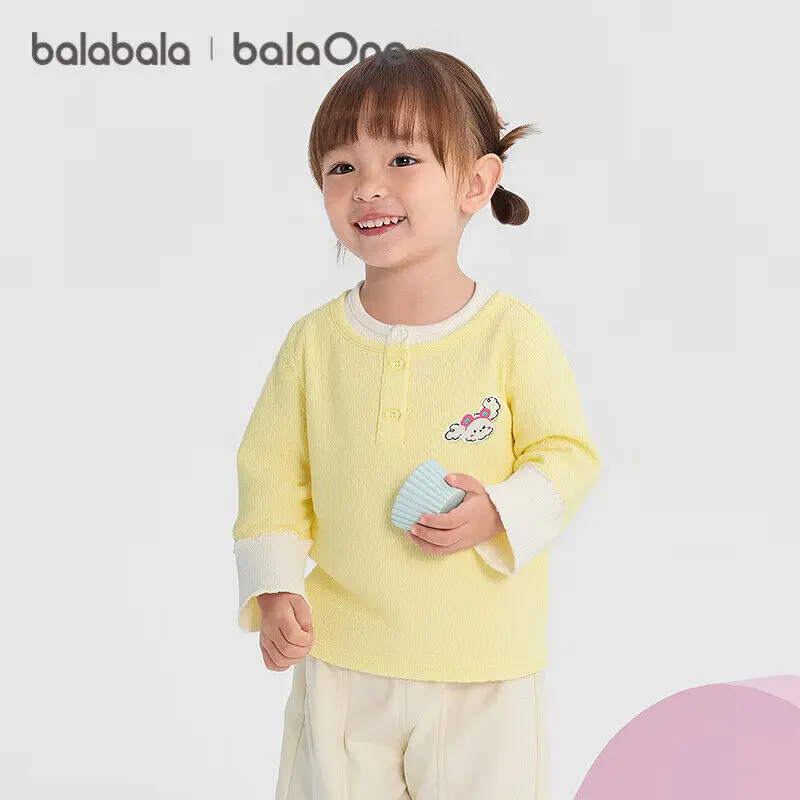 Balabala Majica dugih rukava za devojčice. Žuta