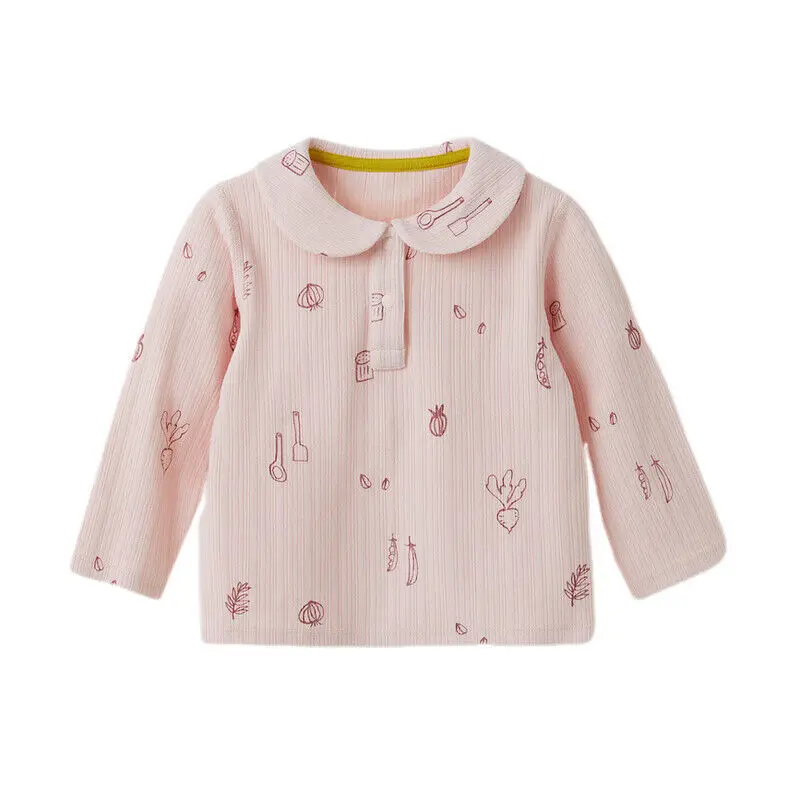 Papapapa Polo majica dugih rukava za devojčice, Roze