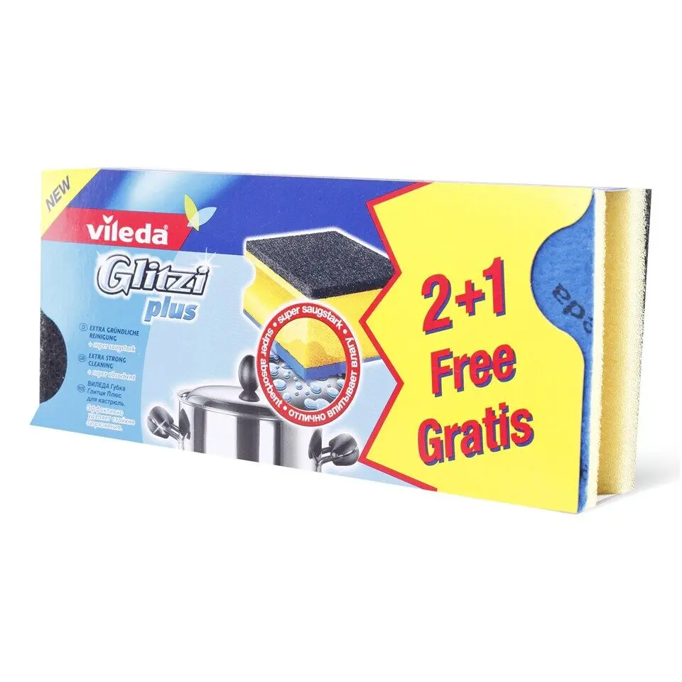 Vileda Sunđer Glitzi Plus, 3 Komada