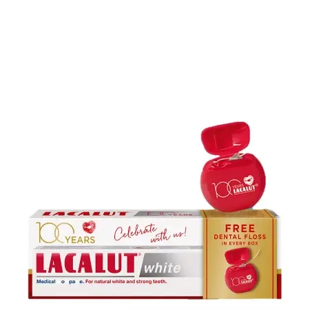 Lacalut Pasta za zube sa zubnim koncem White , 75 ml