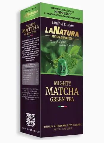 La Natura Lifestyle Kapsule za Matcha zeleni čaj Mighty Matcha, Nespresso kompatibilne, 10 kapsula