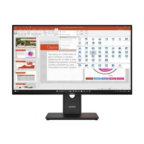 Lenovo Monitor ThinkVision T27-40 64A5MAT6EU, 27″, 1920x1080, FHD, IPS, 120 Hz, USB C, Crni