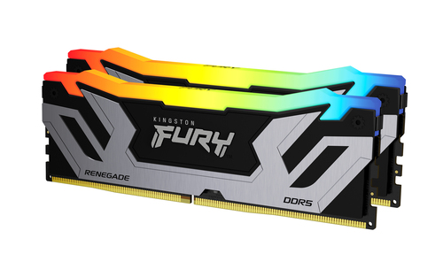 DDR5 48GB (2x24GB) 8400MT/s [FURY RENEGADE RGB], Non-ECC CUDIMM (Clocked), CL40 1.45V, 288-pin 1Rx8, Silver/Black, Memory Kit, w/Heatsink, XMP