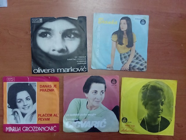 Gramofonska ploča, sing, 5 komada