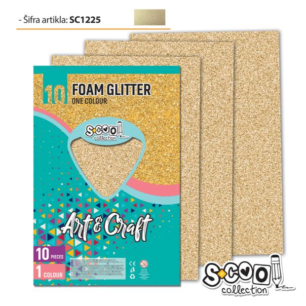 S-COOL Eva pena gliter bež, set 1/10 sc1225