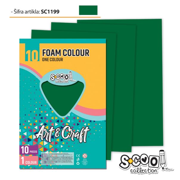 S-COOL Eva pena tamno zelena, set 1/10 sc1199