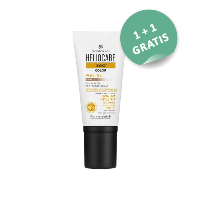 Heliocare 360° Color Water Gel sunscreen SPF50+ - bronze, 50ml, 1+1 gratis