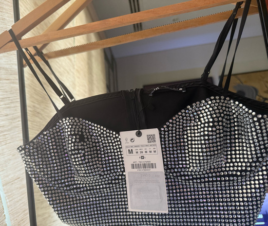 Zara top sa cirkonima, nov, etiketa