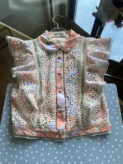 ALICE+OLIVIA vezena crop bluza /REZZ