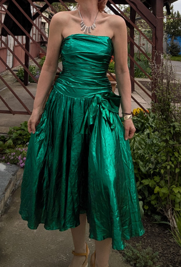 Vintage mettalic dress 80' %%% na 1500