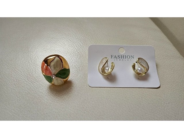 Set nakita, Chandra Floral Ring&;;Pearl studs