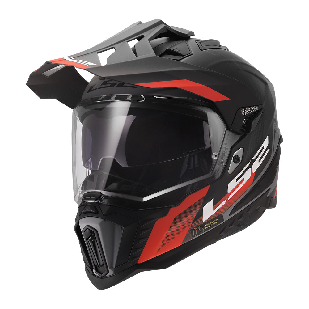 Kaciga LS2 Enduro MX701 EXPLORER HEXA crveno siva